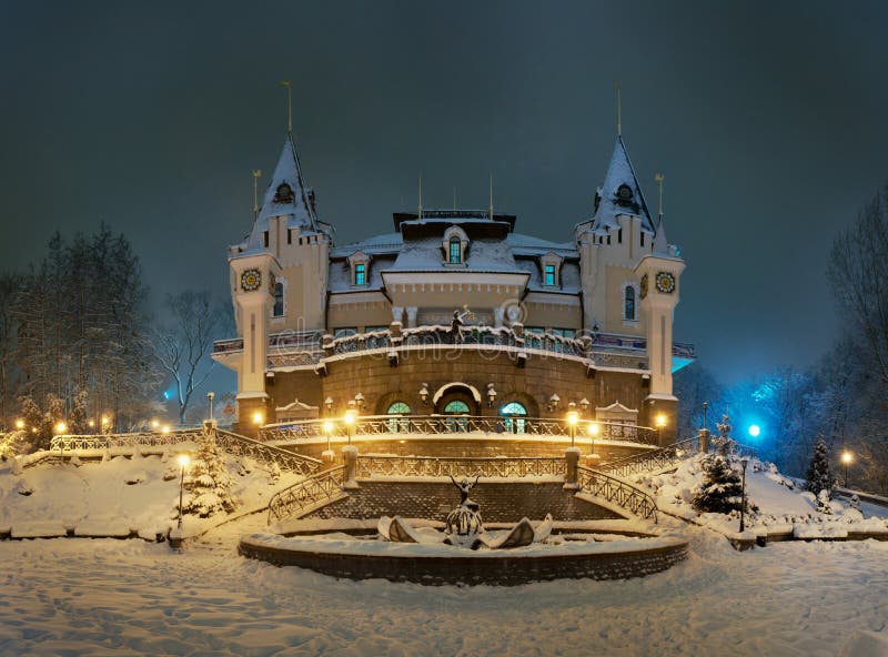 Palace puppet-show stock photo. Image of drifts, night - 28368656