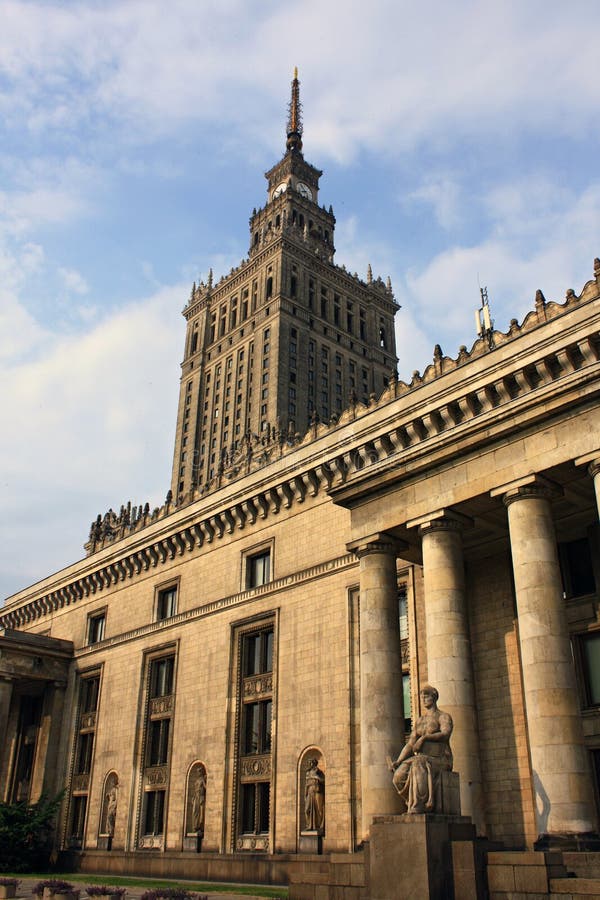 Palace of Science and Culture Stock Image - Image of luxury, column ...