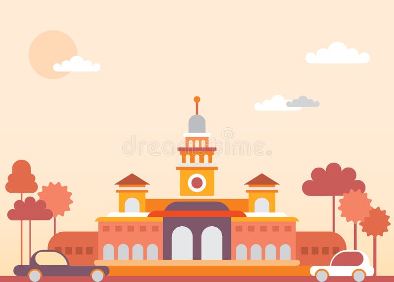 Palace vector illustration stock vector. Illustration of retro - 96776205