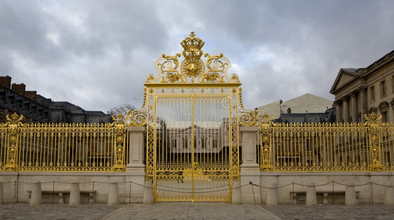 Palace of Versailles France Golden Gate Stock Photo - Image of france ...