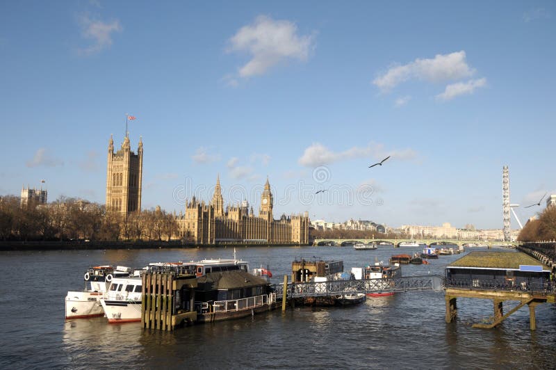 Palace Of Westminster And River Thames Stock Image - Image of heritage ...