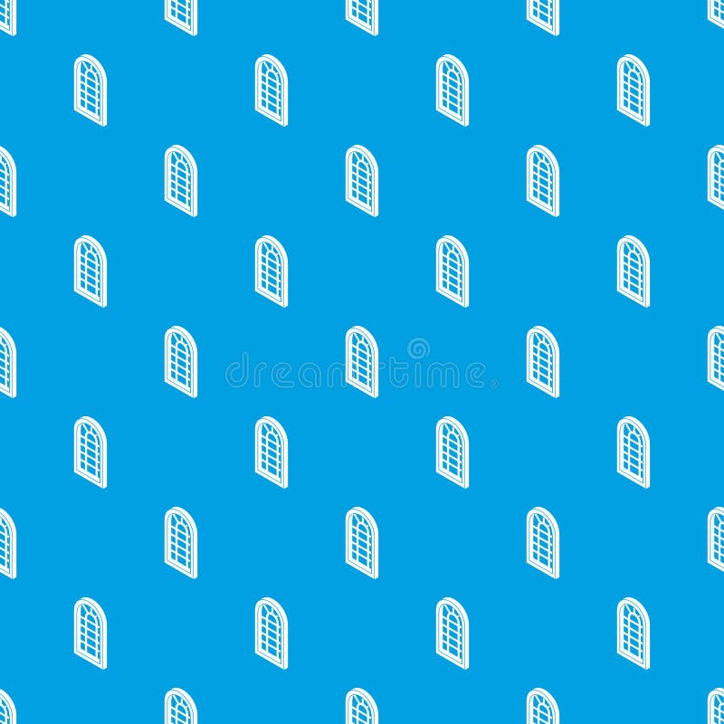 Palace Window Frame Pattern Vector Seamless Blue Stock Vector ...