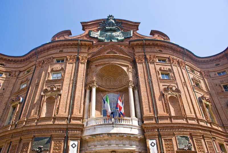 Palacio De Carignano, Turín Imagen de archivo - Imagen de pintor ...