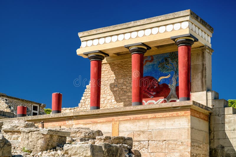 Palacio De Knossos, Creta - Grecia Foto de archivo - Imagen de antiguo ...