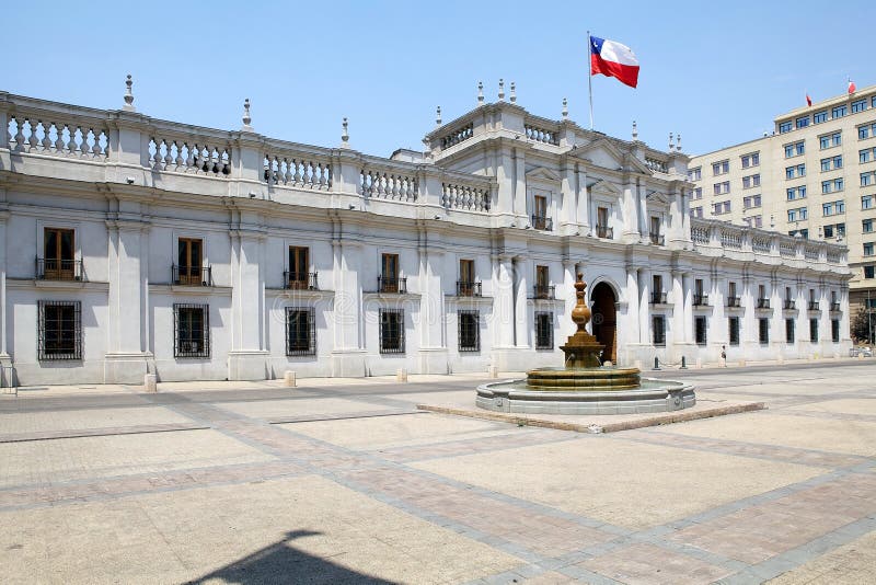 Palacio De Moneda Del La, Santiago De Chile, Chile Foto editorial ...