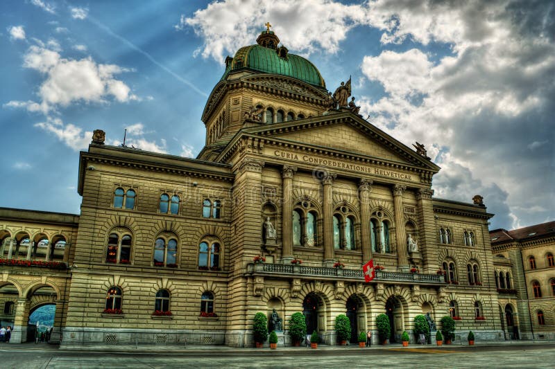 Palacio federal HDR imagen de archivo editorial. Imagen de suizo - 44261324