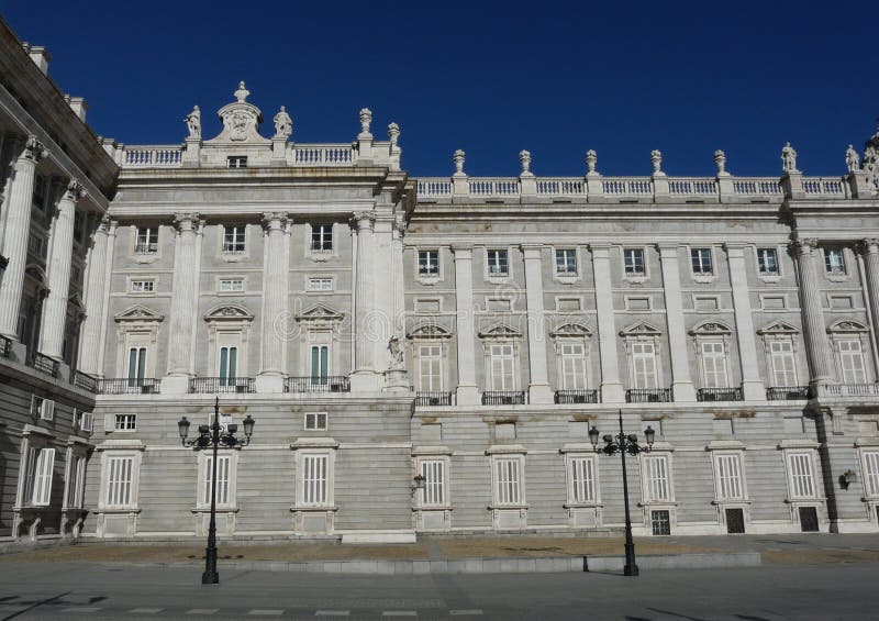 Palacio Real in Madrid, Spain Stock Photo - Image of architecture ...