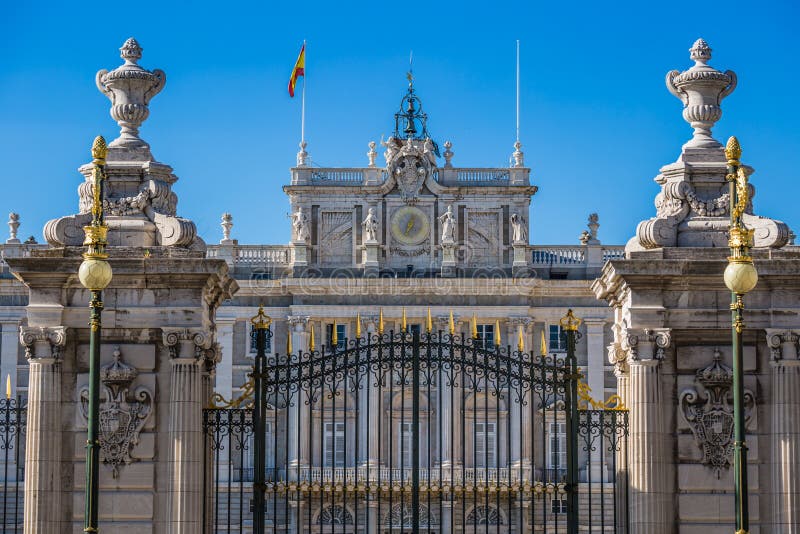 Palacio Real - Spanish Royal Palace in Madrid Stock Image - Image of ...