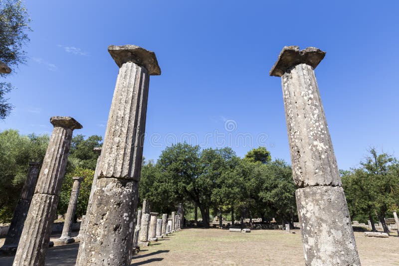 Palaestra Monument (3rd Cent. B.C.) in Olympia, Greece Stock Image ...