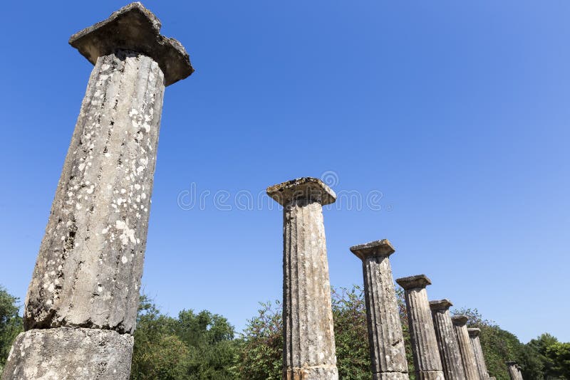 Palaestra Monument (3rd Cent. B.C.) in Olympia, Greece Stock Image ...