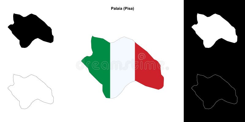 Palaia outline map stock vector. Illustration of empty - 379160147