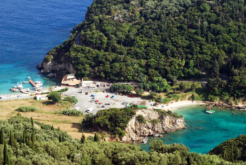Palaiokastritsa Beach at Corfu, Greece Stock Image - Image of ...