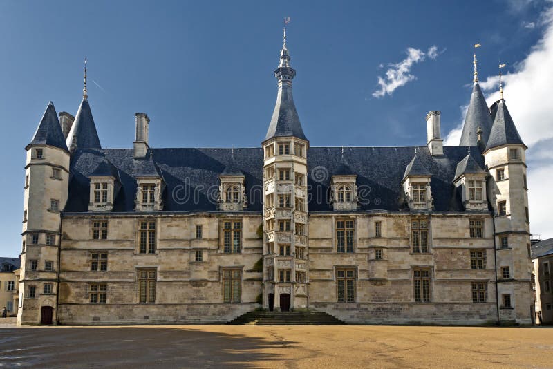 Palais Ducal from Nevers, France Stock Image - Image of castle, loire ...