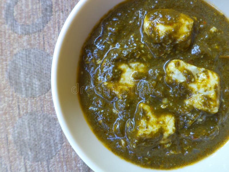 Palak panir stock image. Image of plastic, paneer, inside - 79491509