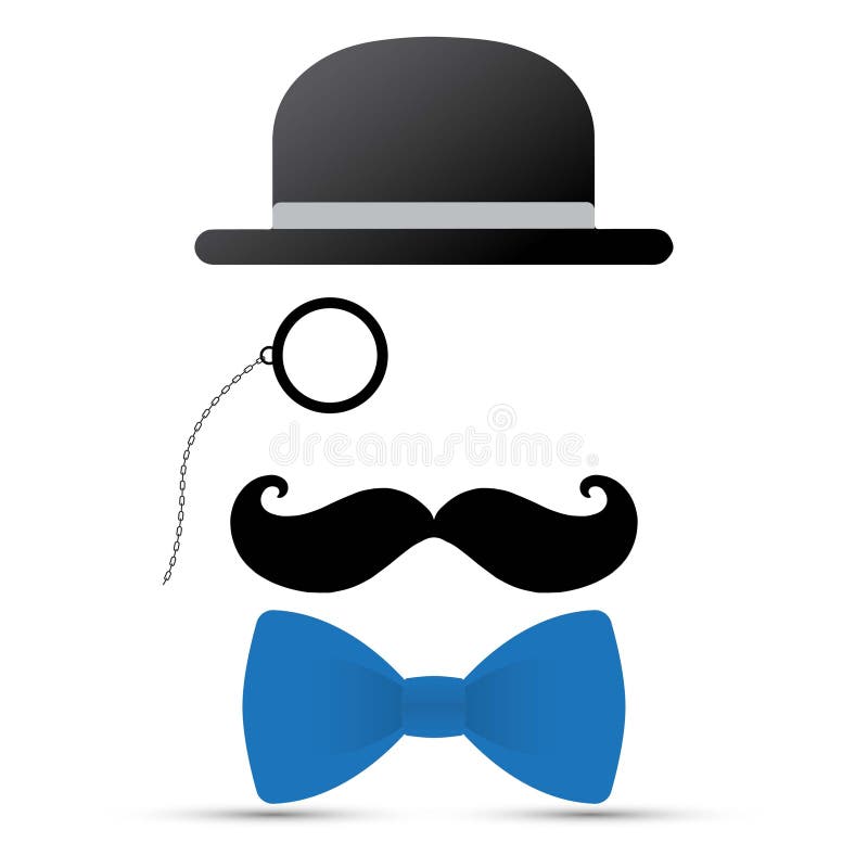 Hat Monocle Bowtie Stock Illustrations – 62 Hat Monocle Bowtie Stock ...