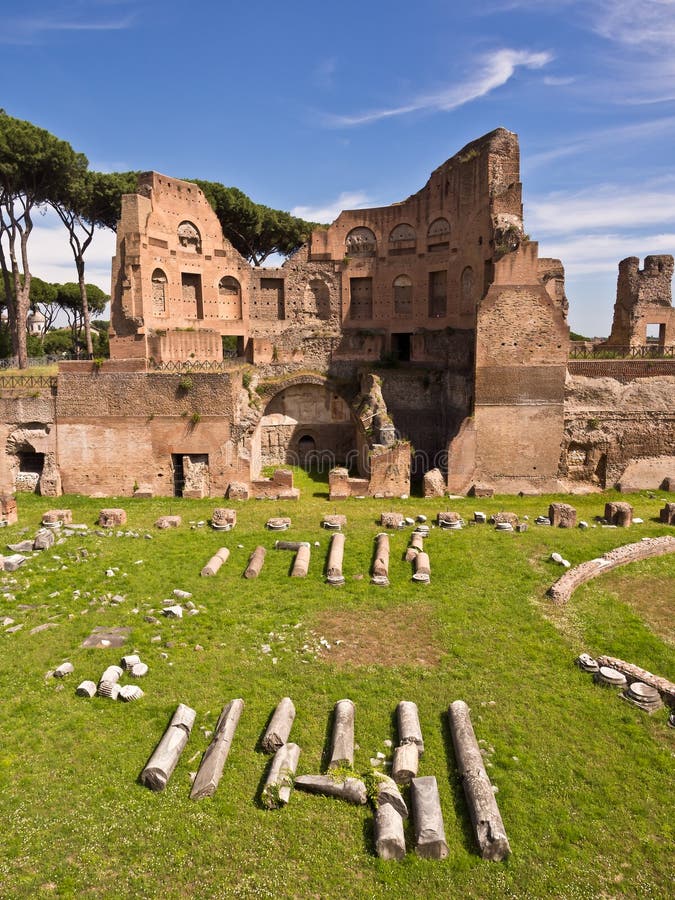 Arches on Palatine Hill, Rome Stock Image - Image of bricks, excavation ...