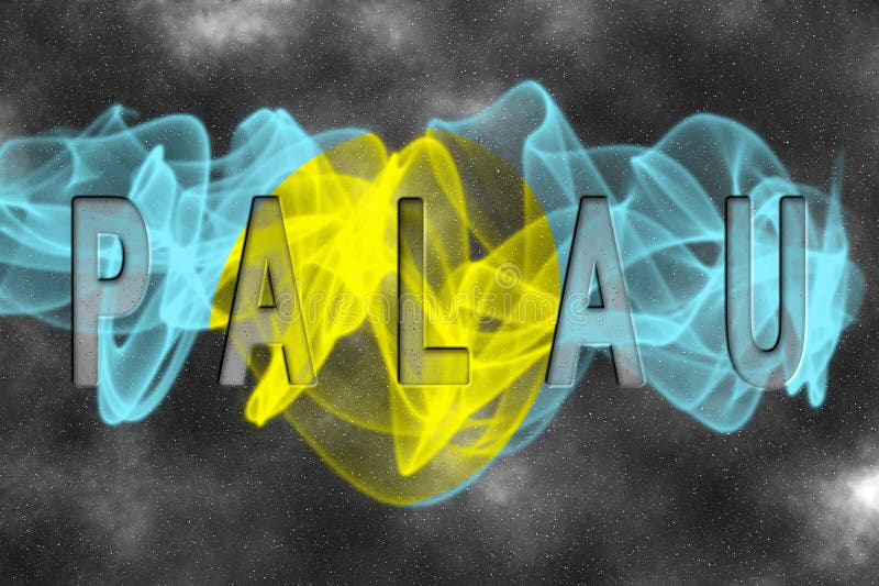 Palau Flag with Starry Background Stock Image - Image of pacific ...