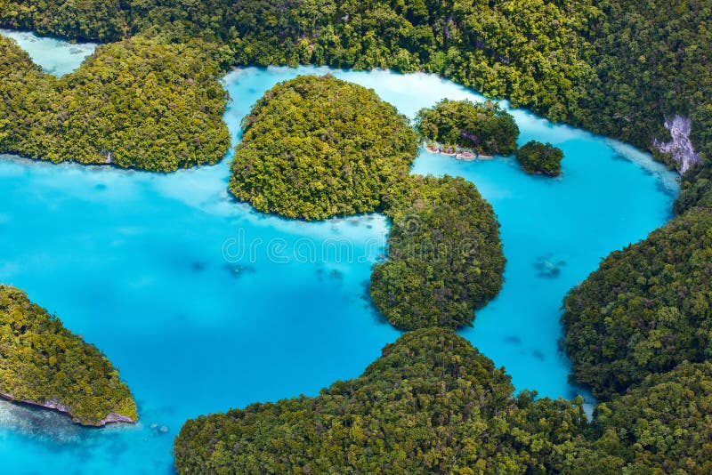 Palau islands from above stock image. Image of landscape - 51462273