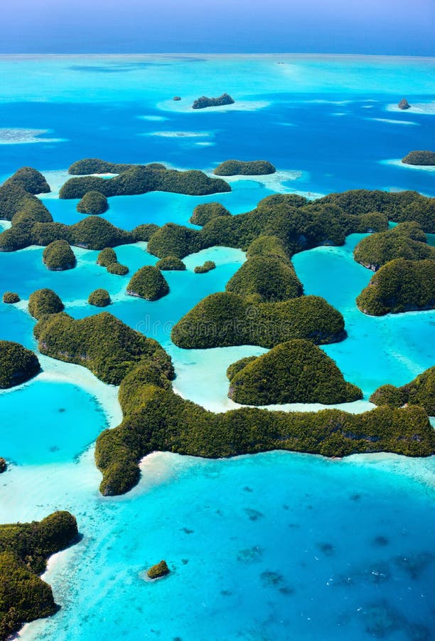 Palau islands from above stock image. Image of tour, travel - 51759295