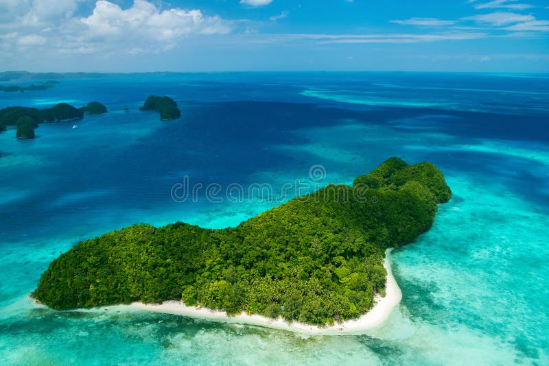 Palau islands from above stock image. Image of tour - 169342201