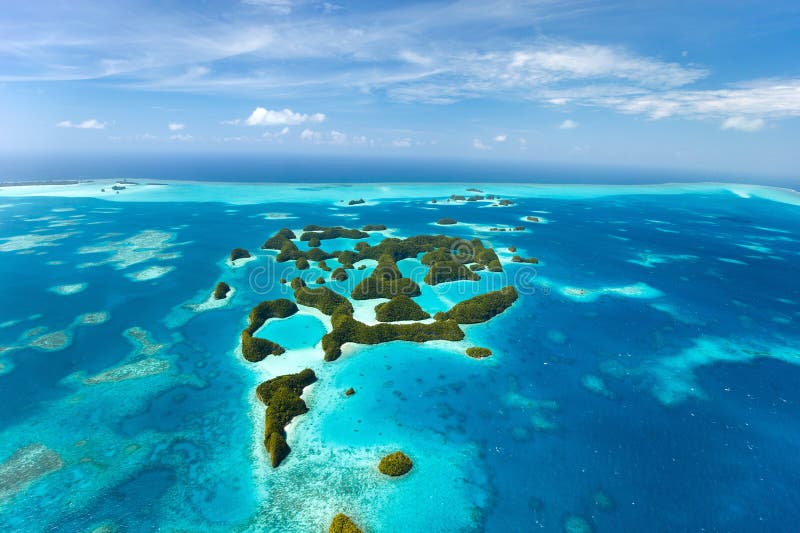 Palau islands from above stock photo. Image of stunning - 62316860