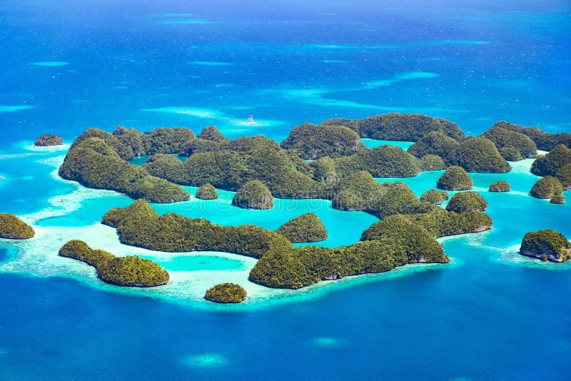 Palau islands from above stock photo. Image of micronesia - 92492048