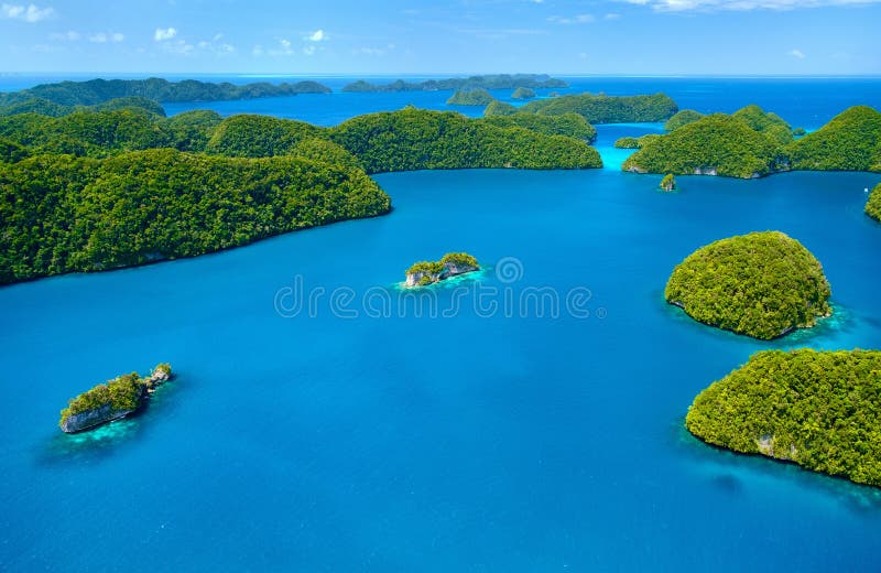 Palau islands from above stock photo. Image of blue, beautiful - 66264884