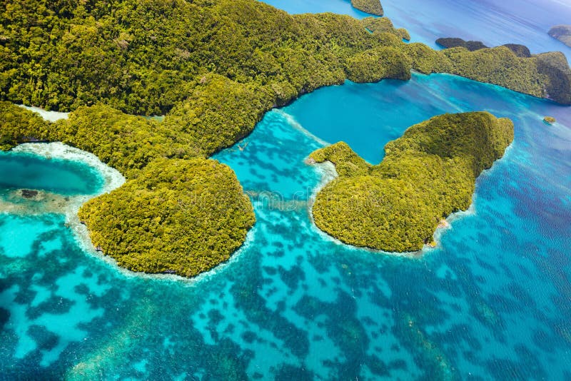 Palau islands from above stock photo. Image of palau - 62316758