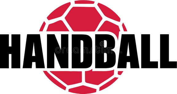 Palavra e bola do handball ilustração do vetor. Ilustração de logotipo ...
