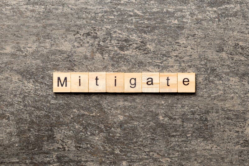 Palavra Mitigada Escrita Em Bloco De Madeira. Mitigar Texto No Conceito ...