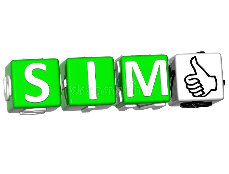 A Palavra Sim - Sim Em Muitas Línguas Diferentes Ilustração Stock ...