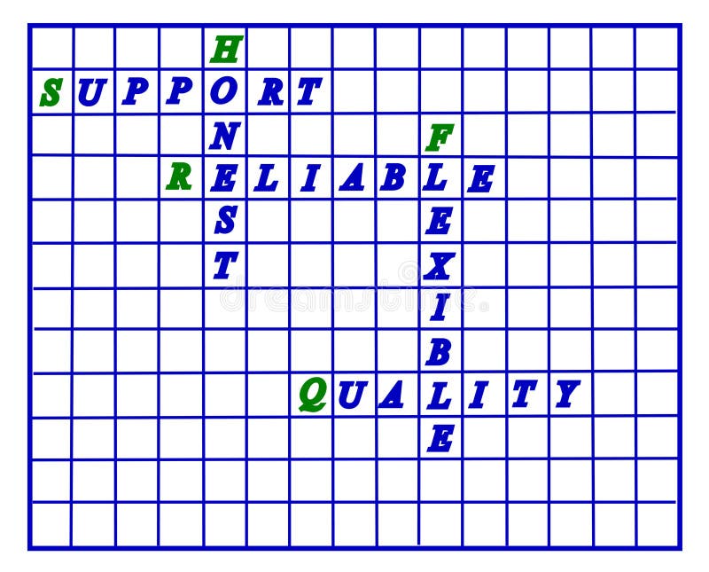Palavras Cruzadas E Qualidades Foto de Stock - Imagem de workplace ...