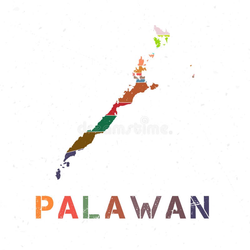 Palawan map design. stock vector. Illustration of abstract - 262149850