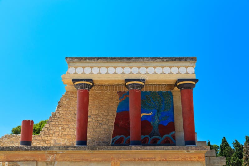 Palazzo di Cnosso a Creta fotografia stock. Immagine di costruzione ...