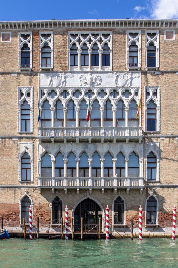 Palazzo Giustinian, Venedig, Italien Stockbild - Bild von draussen ...