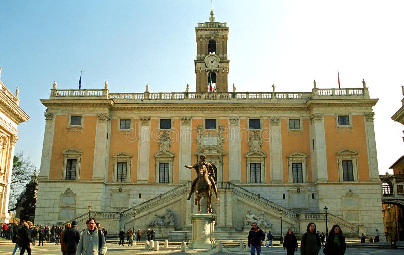 Palazzo Senatorio, Rome, Italy Editorial Image - Image of history ...