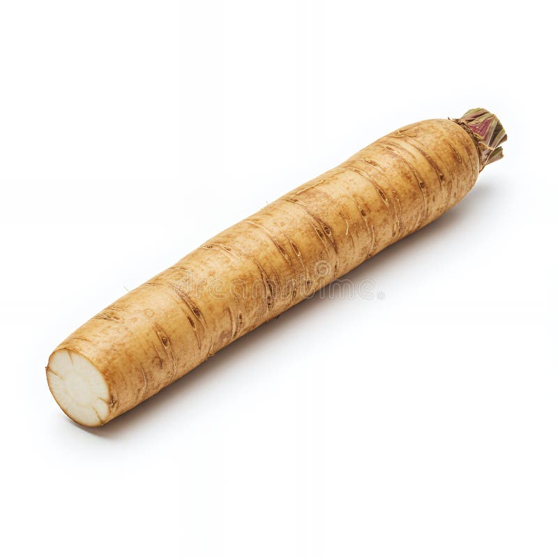 Pale Beige Salsify Root Vegetable on White Background Stock ...