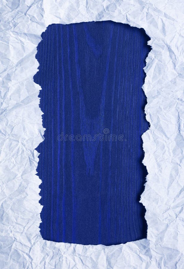 Blue Colored Ripped Paper Frame with Royal Blue Colored Copy Space ...
