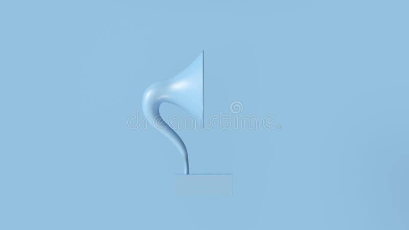 Pale Blue Digital Gramophone Stock Illustration - Illustration of ...