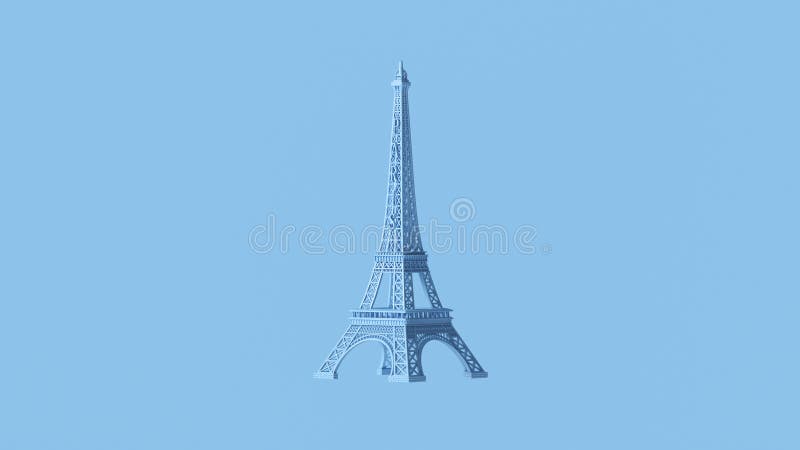 Pale Blue Eiffel tower stock illustration. Illustration of fashioned ...