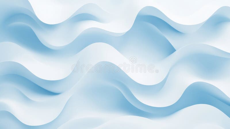 A Pale Blue Organic Pattern with Rounded, Cloud-like Shapes that Flow ...