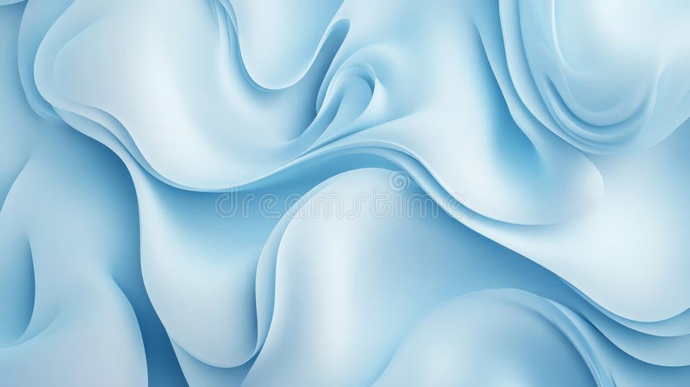 A Pale Blue Organic Pattern with Rounded, Cloud-like Shapes that Flow ...