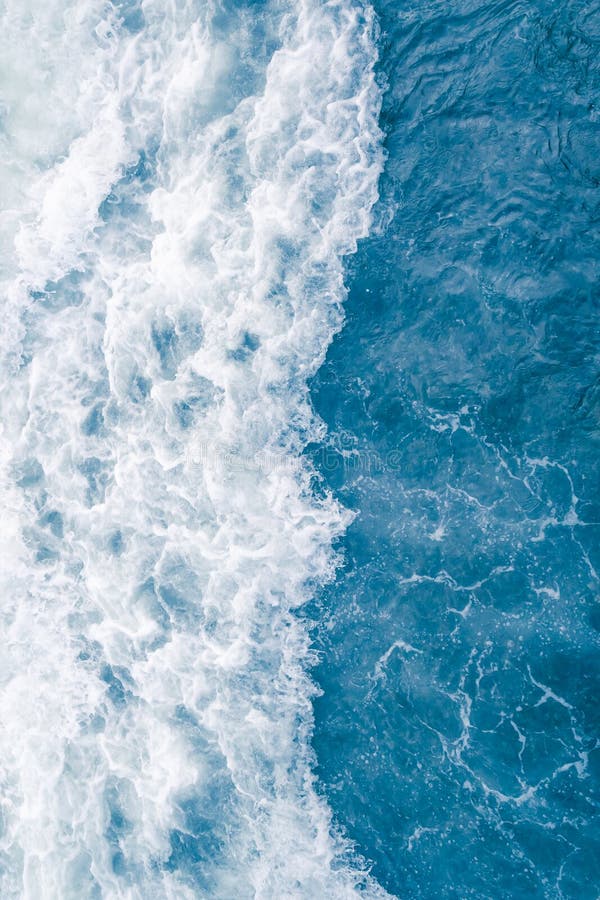 Pale Blue Sea Wave during High Summer Tide, Abstract Ocean Background ...