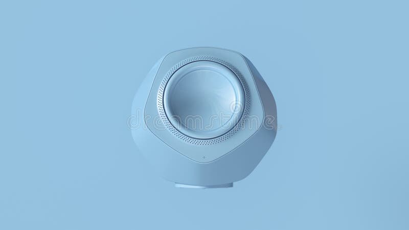 Pale Blue Speaker Computer Desktop Stock Illustration - Illustration of ...