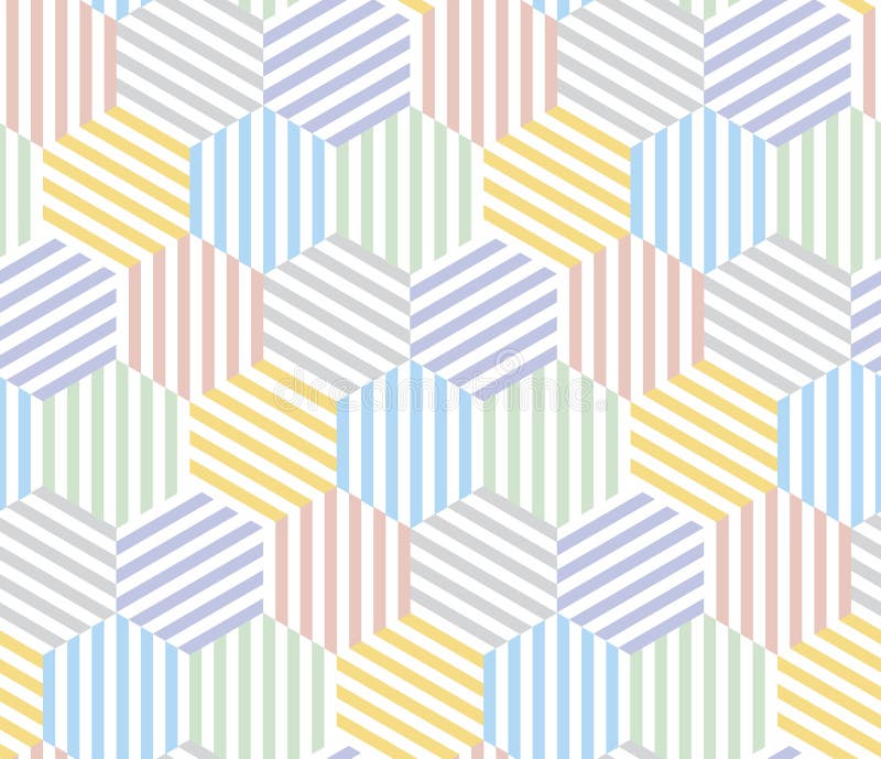 Pale Color Hexagon Pattern Seamless Pattern for Summer Projects Stock ...