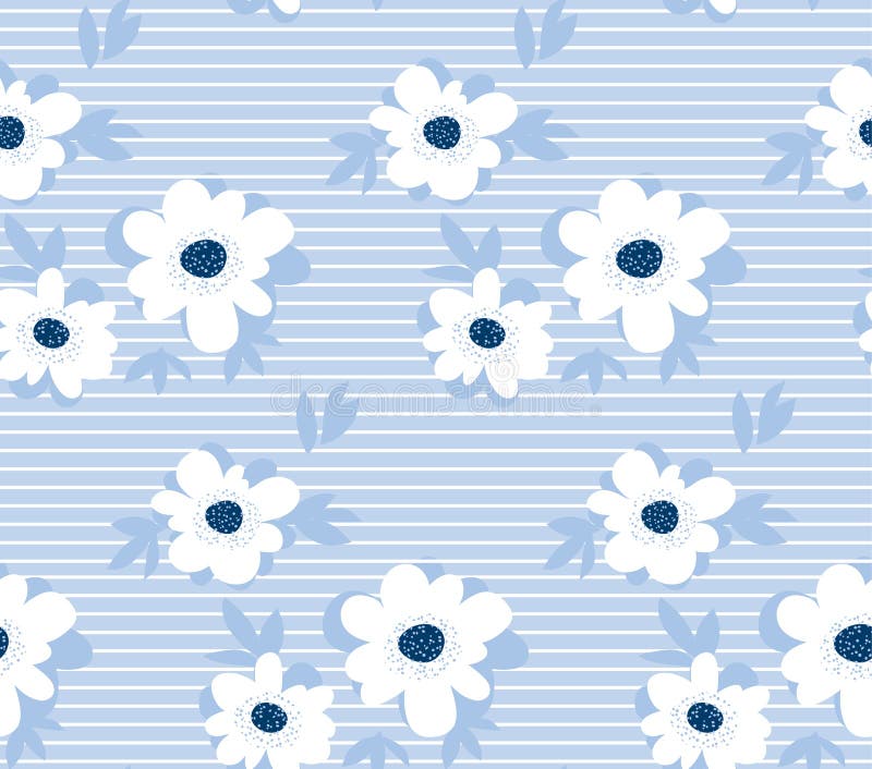 Pale Color Summer Floral Seamless Pattern Stock Vector - Illustration ...