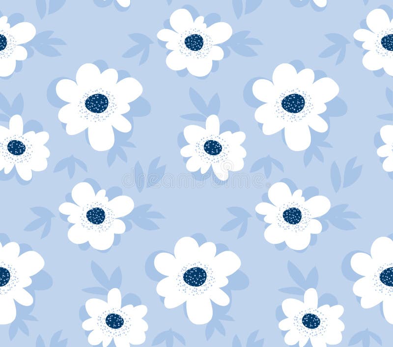 Pale Color Summer Floral Seamless Pattern Stock Vector - Illustration ...
