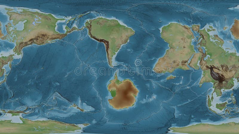Scotia Plate - Global Map. Patterson Cylindrical. Topografic Stock ...
