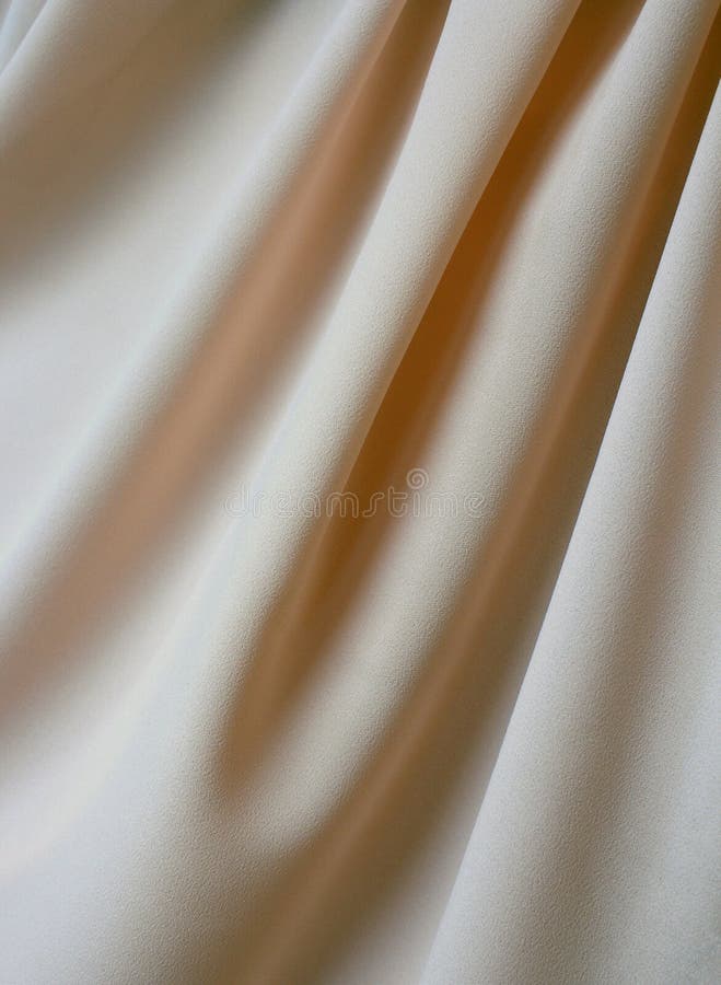 Pale Cream-colored Draped Silky Fabric Background Stock Photo - Image ...