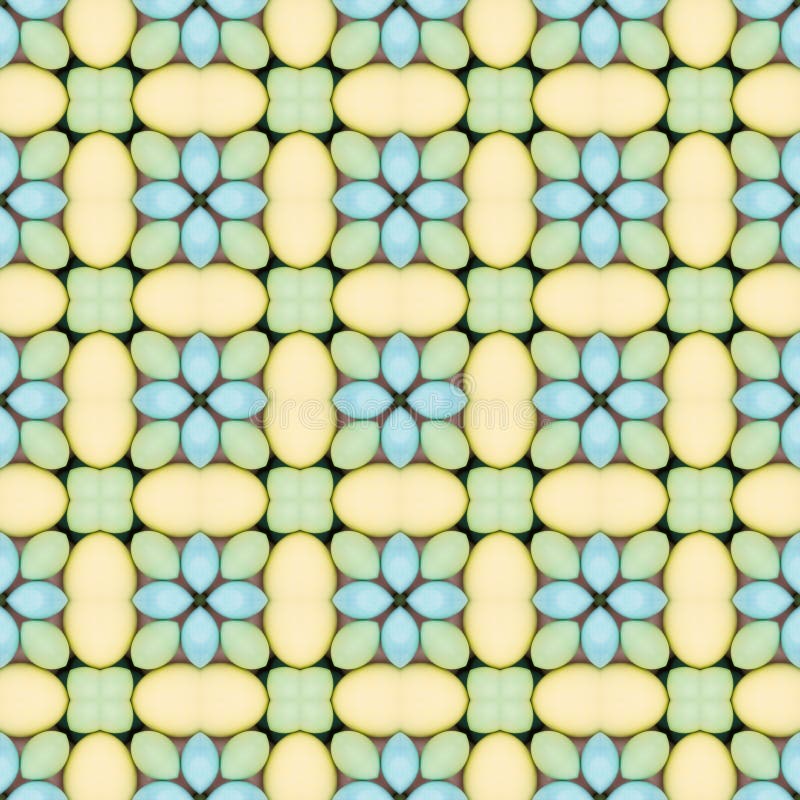 Pale Flower Mosaic Detailed Seamless Textured Pattern Background Stock ...